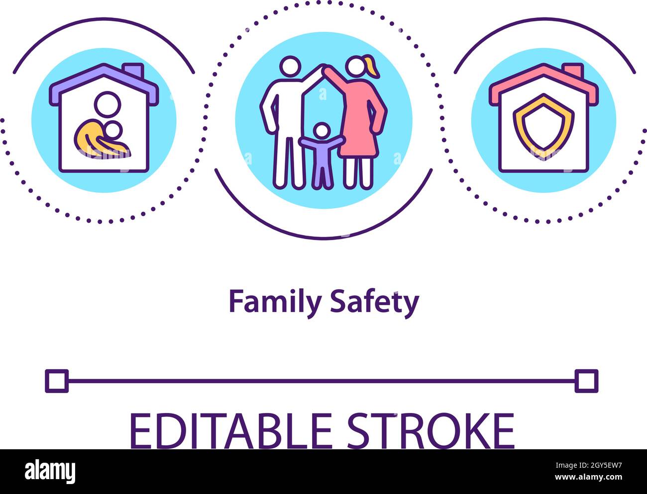 Family safety concept icon Stock Vector Image & Art - Alamy