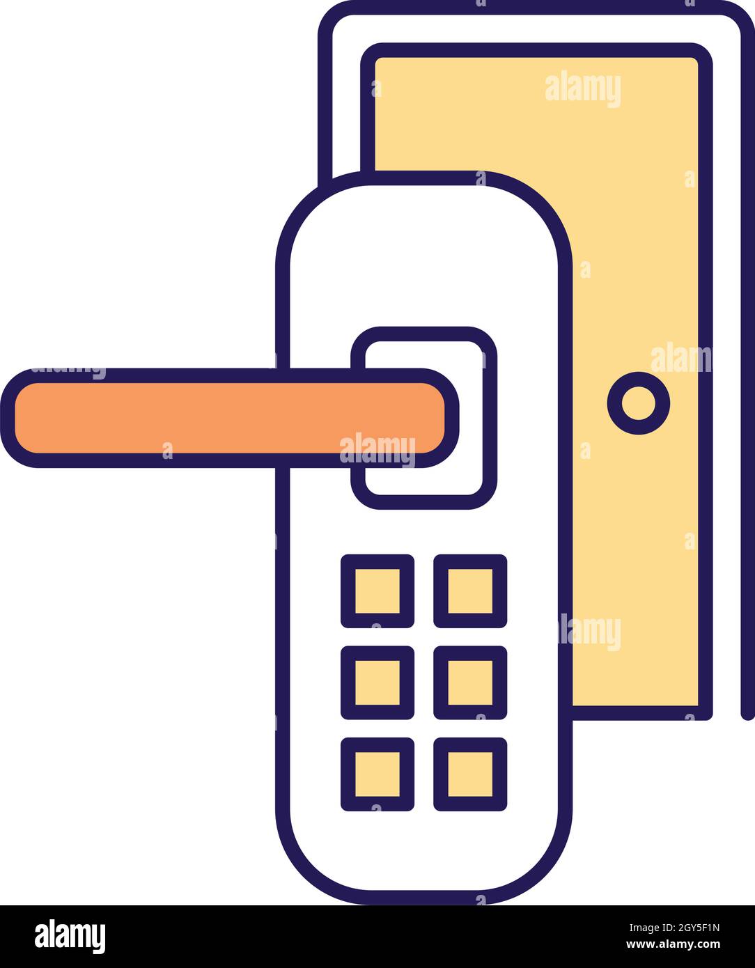 Smart lock RGB color icon Stock Vector Image & Art - Alamy