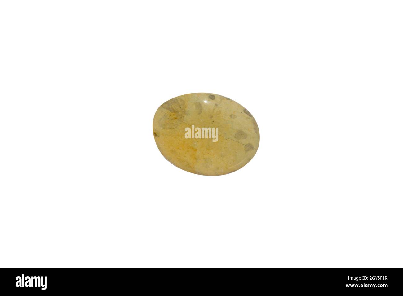 natural yellow stone isolated on white background. High quality photo ...