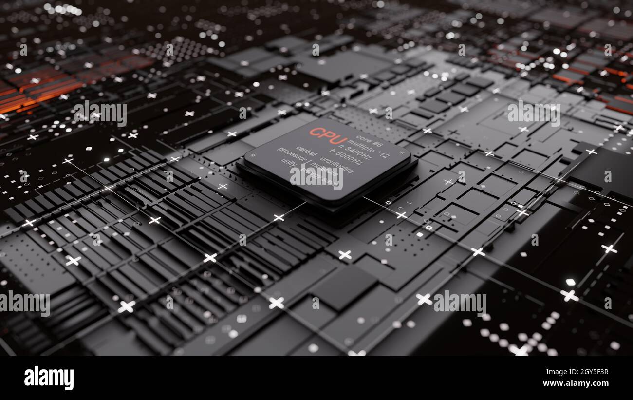 Central Computer Processors CPU concept. 3d rendering Stock Photo - Alamy