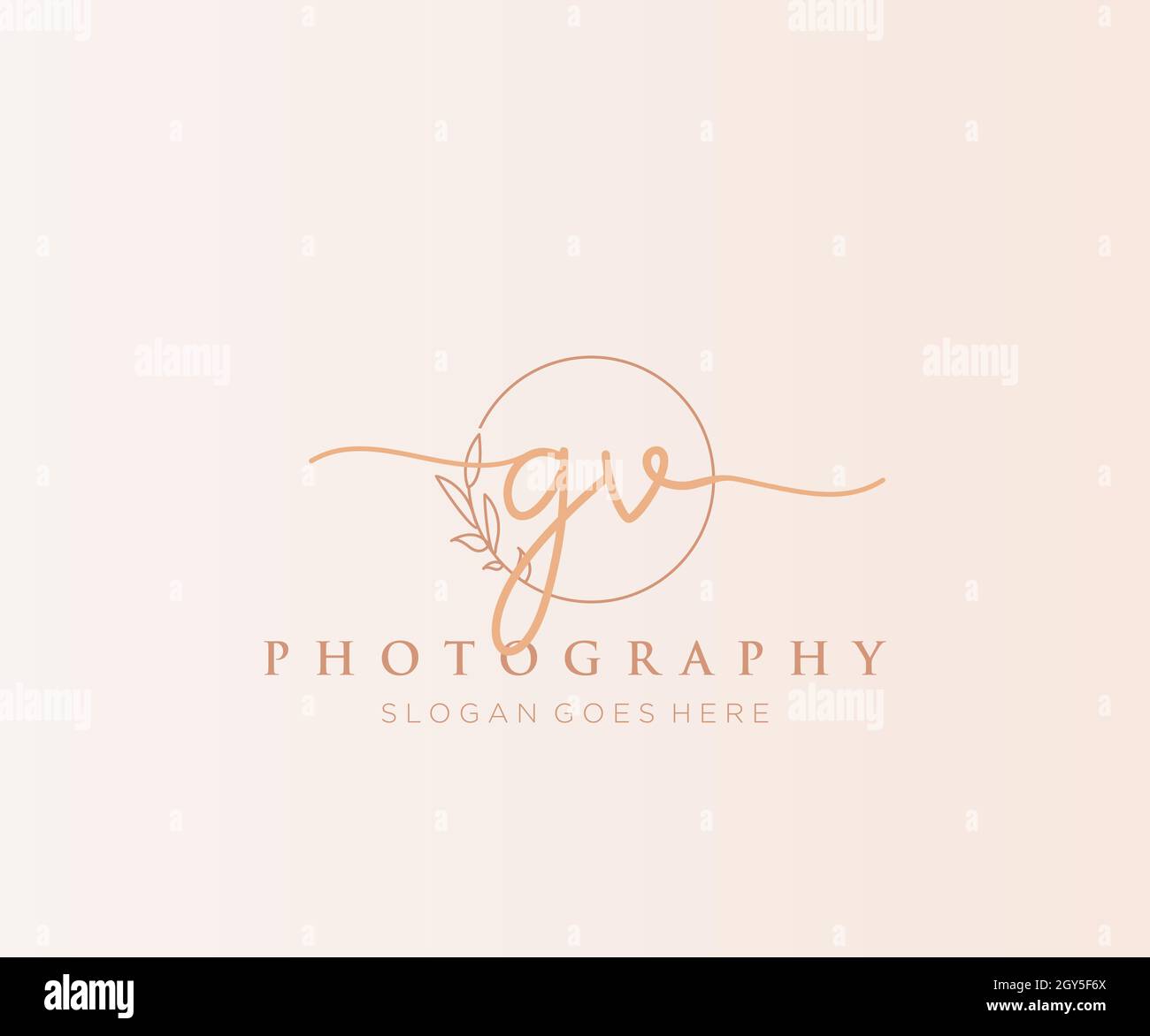 GV feminine logo. Usable for Nature, Salon, Spa, Cosmetic and Beauty ...