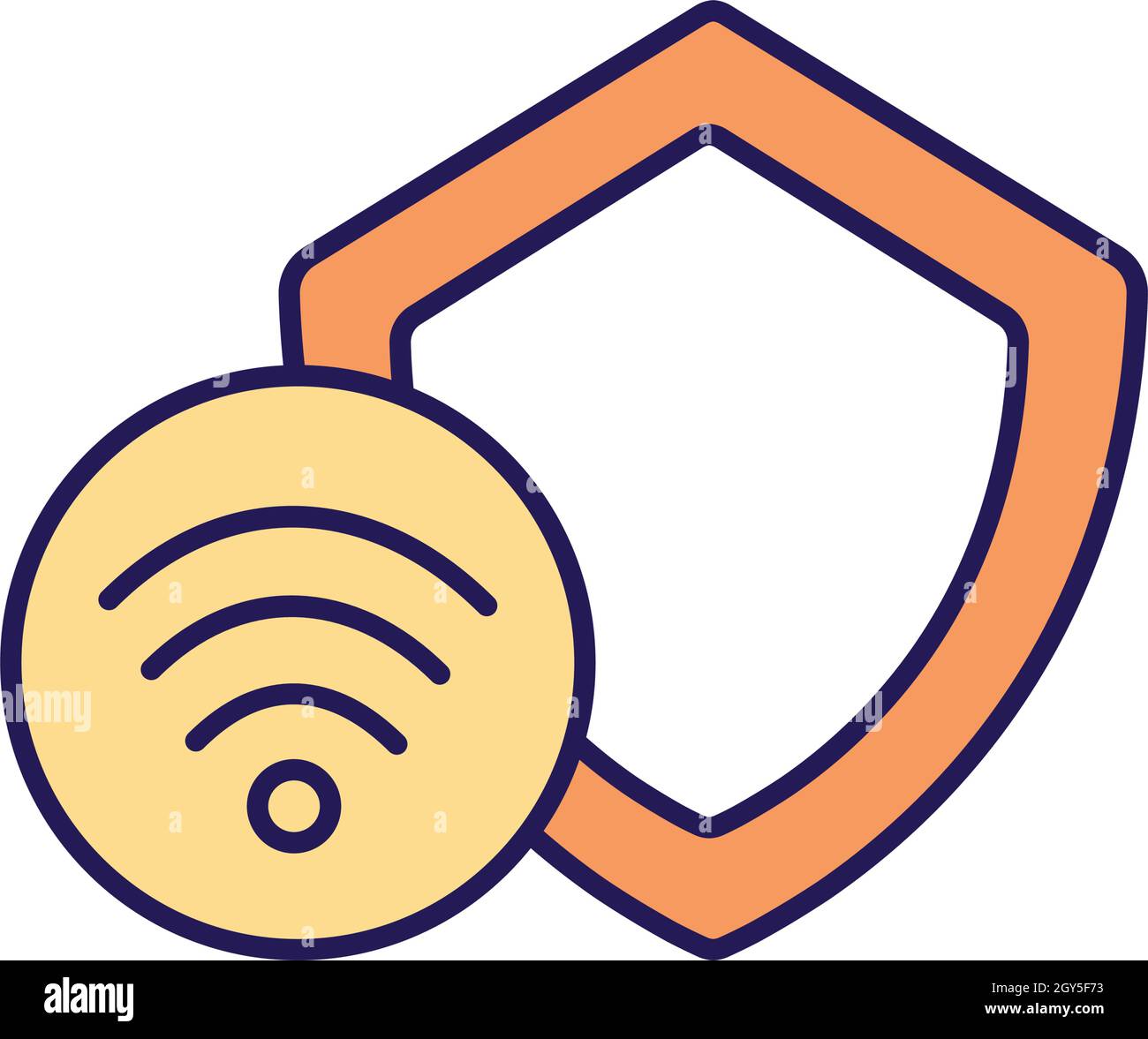 Wireless security system RGB color icon Stock Vector Image & Art - Alamy