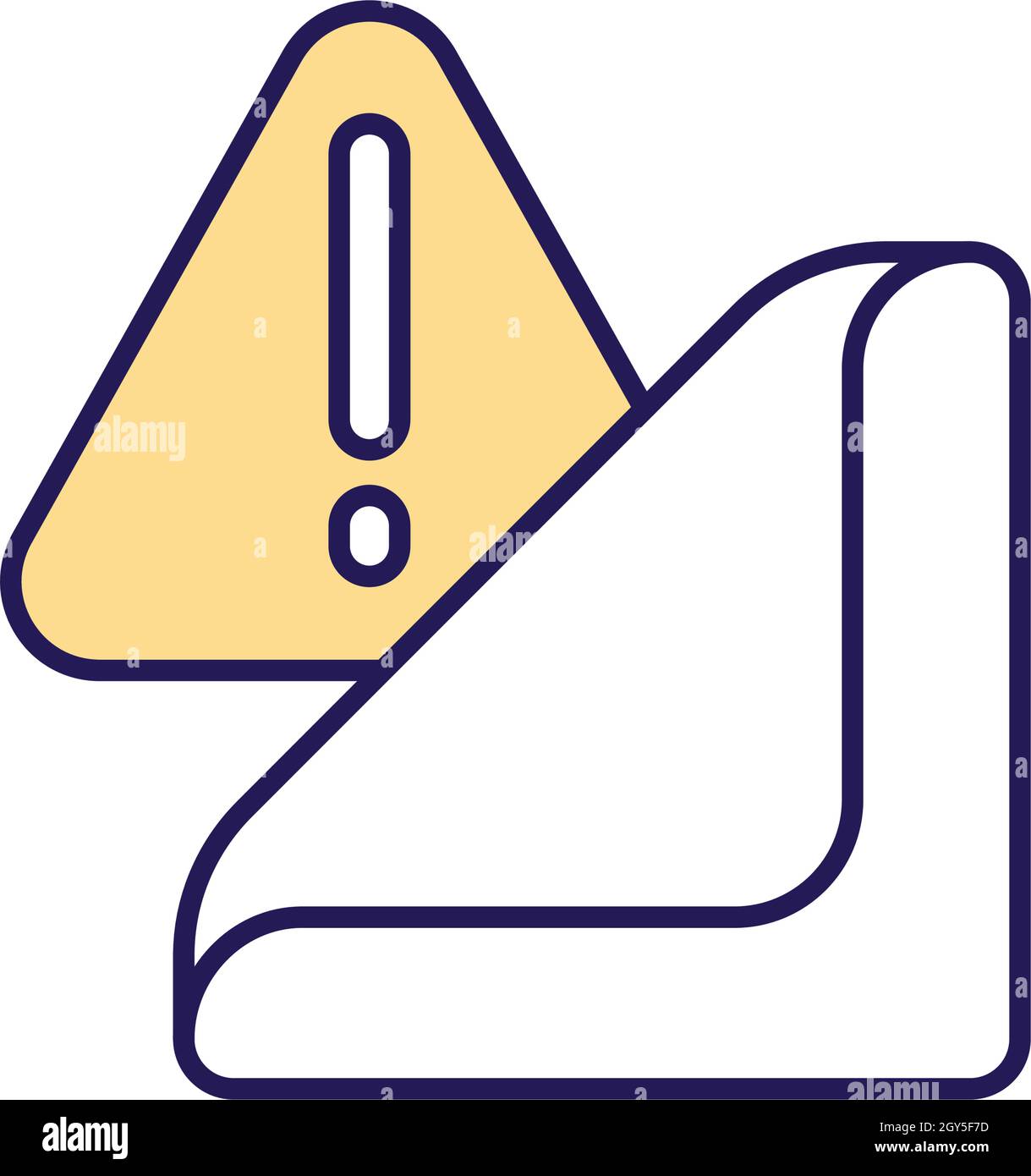 Warning sticker RGB color icon Stock Vector Image & Art - Alamy