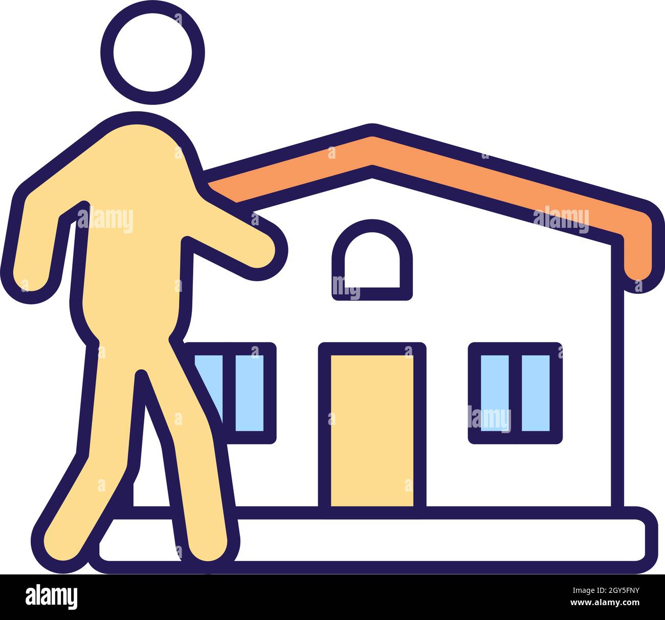 Property owner RGB color icon Stock Vector Image & Art - Alamy