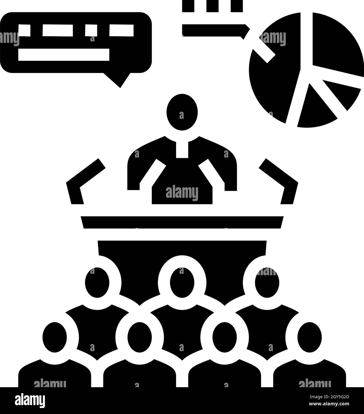 political campaign glyph icon vector illustration Stock Vector Image ...