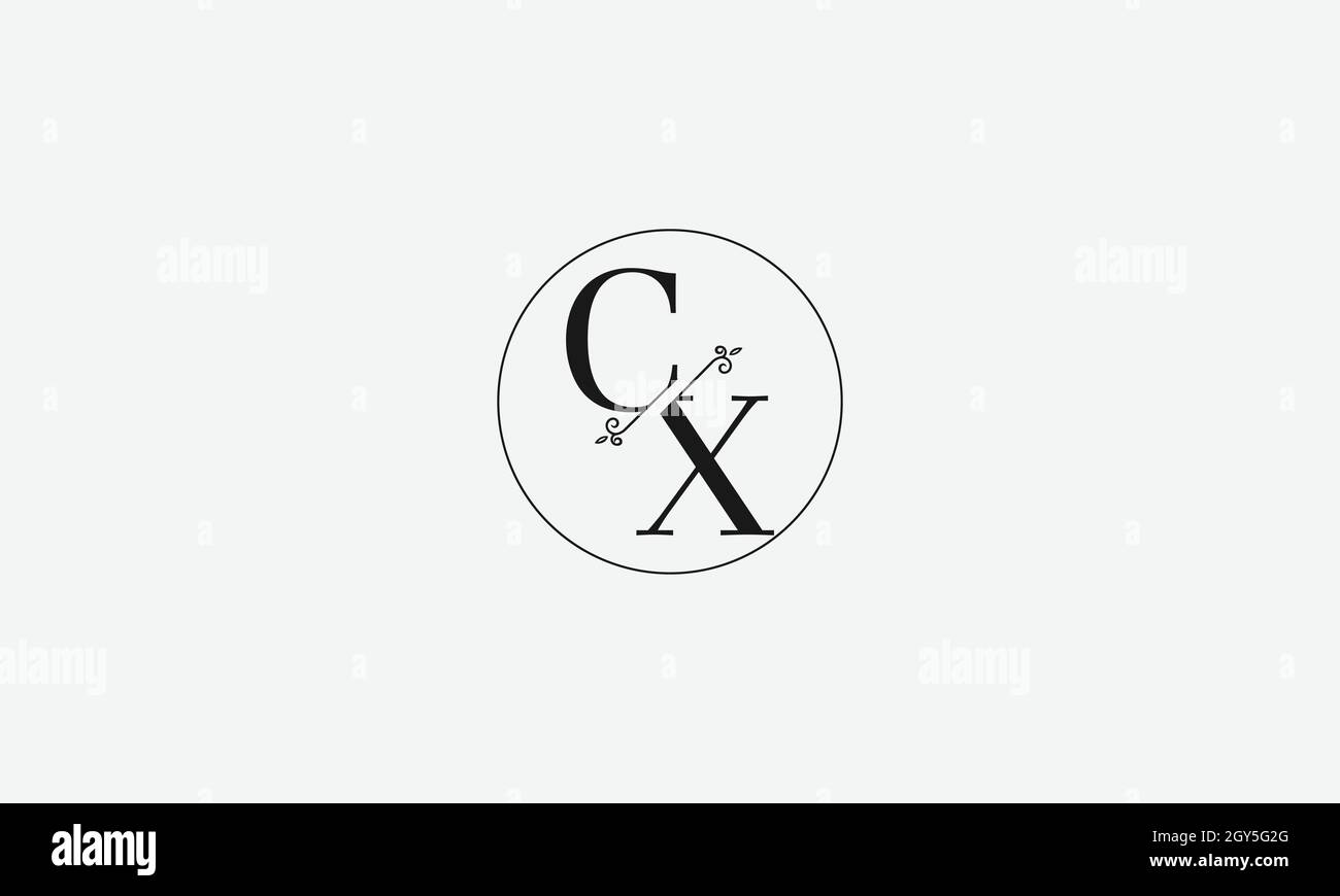 LETTERS CX LOGO DESIGN WITH NEGATIVE SPACE EFFECT FOR ILLUSTRATION USE ...