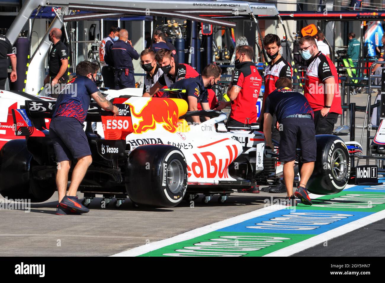 Istanbul, Turkey. 07th Oct, 2021. Red Bull Racing RB16B of Sergio Perez ...