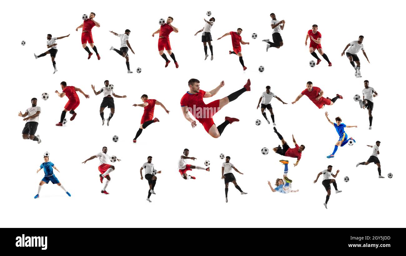 Professional football players in silhouette hi-res stock photography ...
