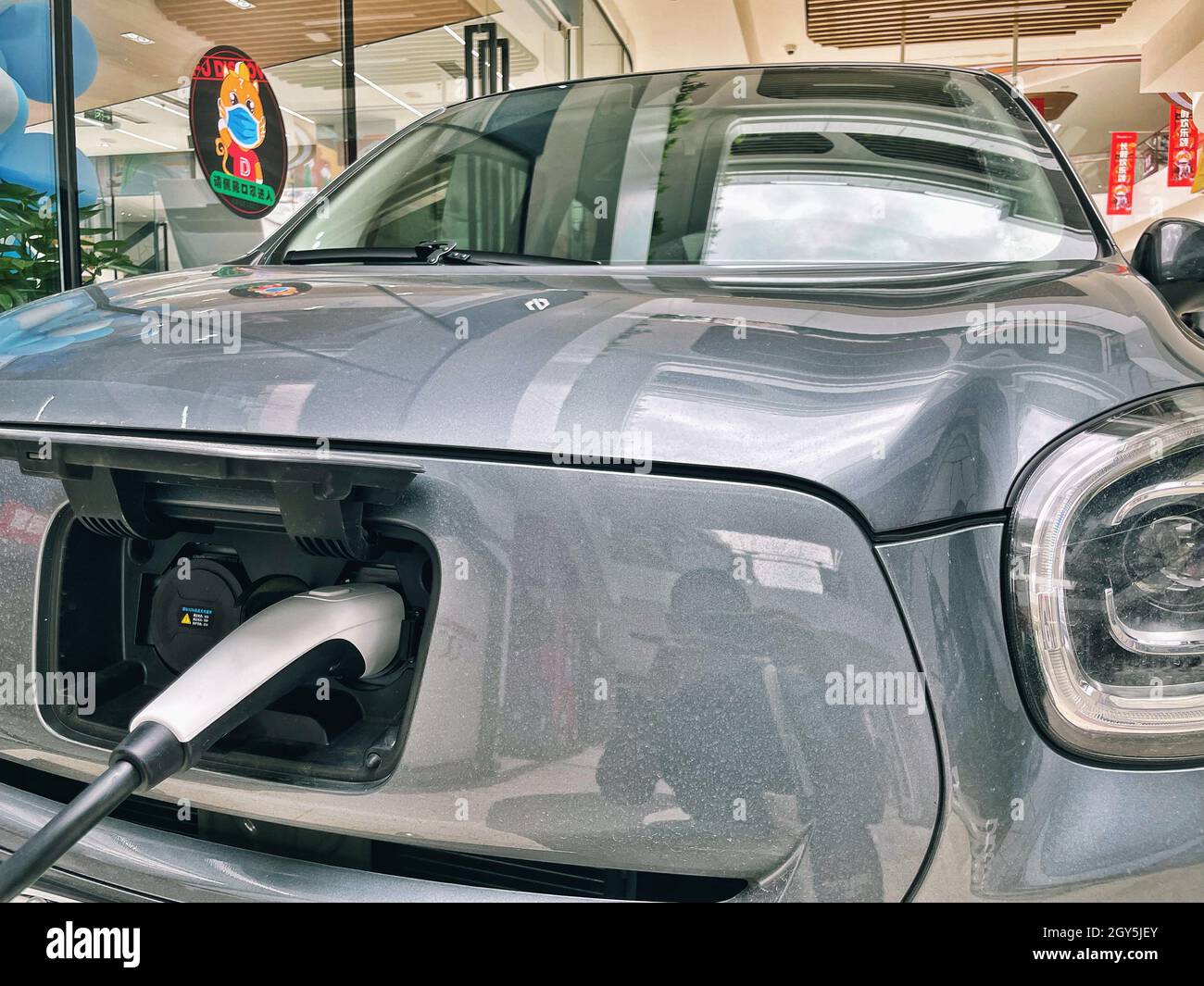 charging electric automobile. Chengdu China. 7 Oct. 2021 Stock Photo ...