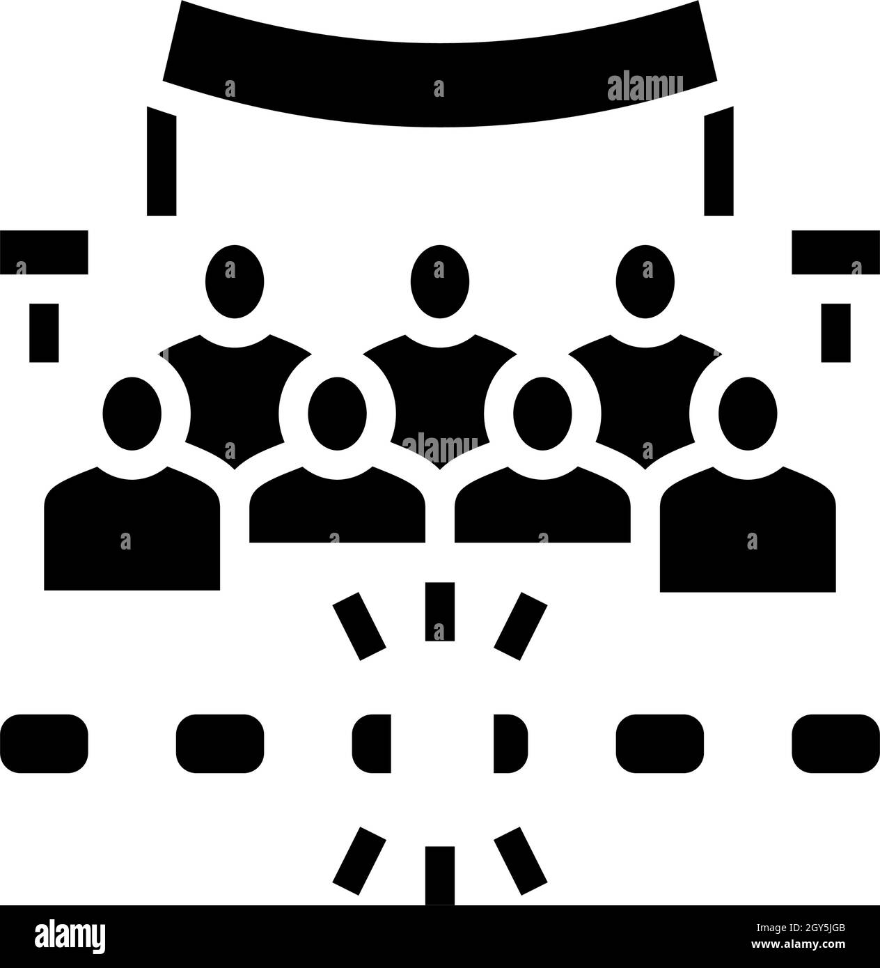 freedom of assembly glyph icon vector illustration Stock Vector Image ...