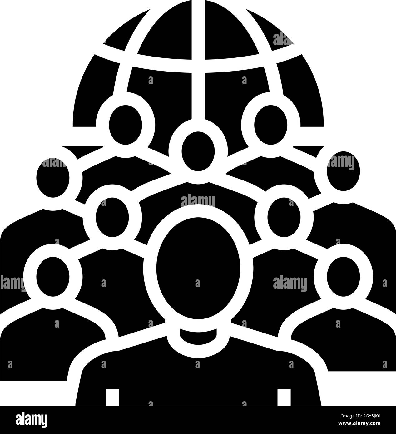society people glyph icon vector illustration Stock Vector Image & Art ...