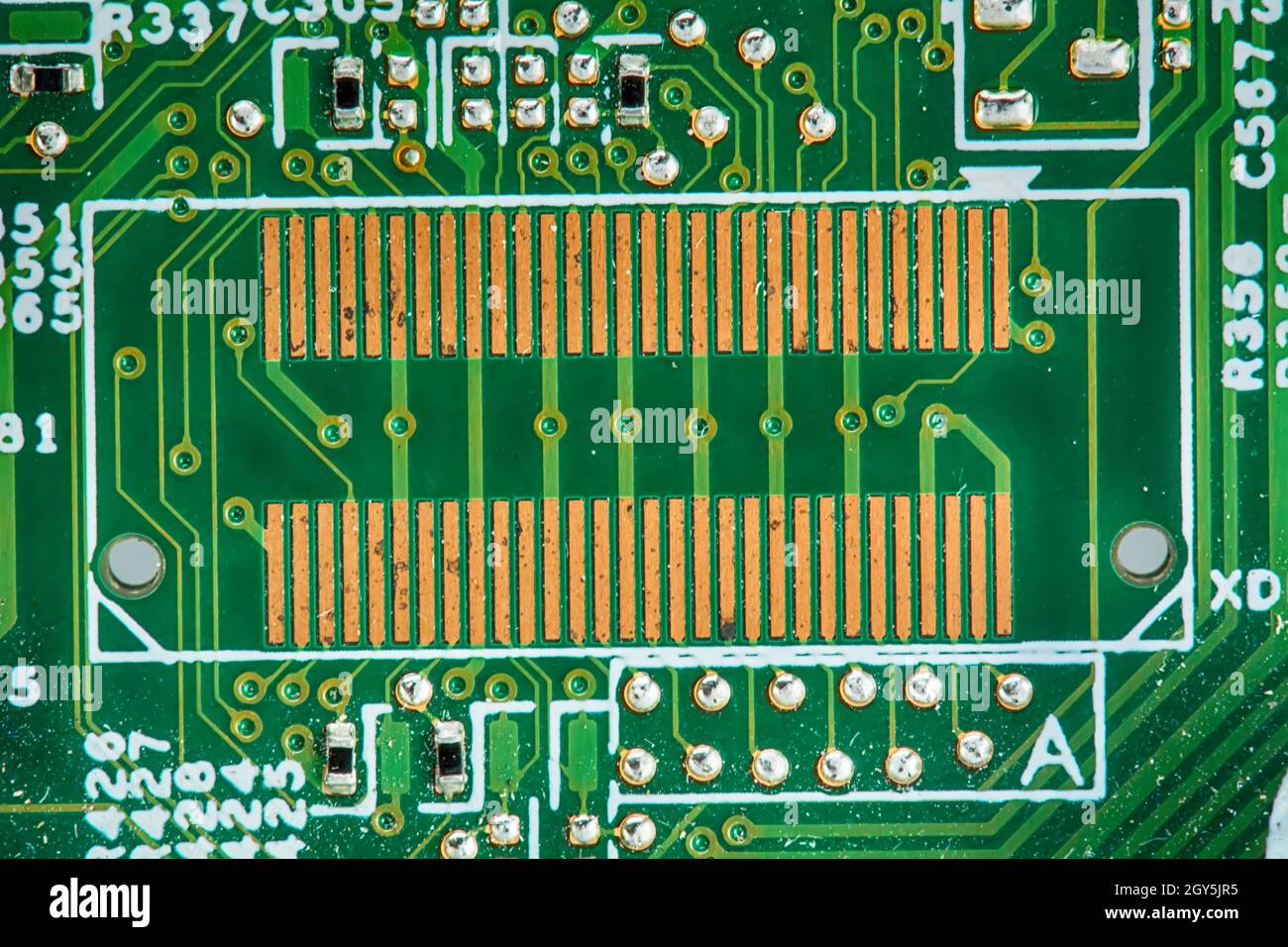The components of the motherboard. Include chip, ic, cpu socket ...