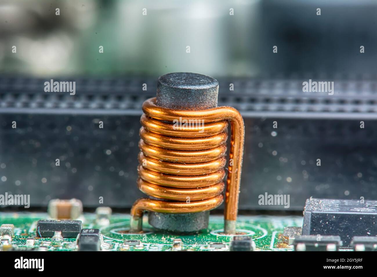 The components of the motherboard. Include chip, ic, cpu socket ...
