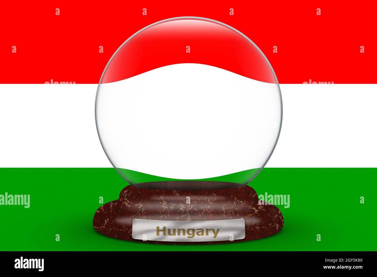 Flag of Hungary on a snow globe background Stock Photo - Alamy