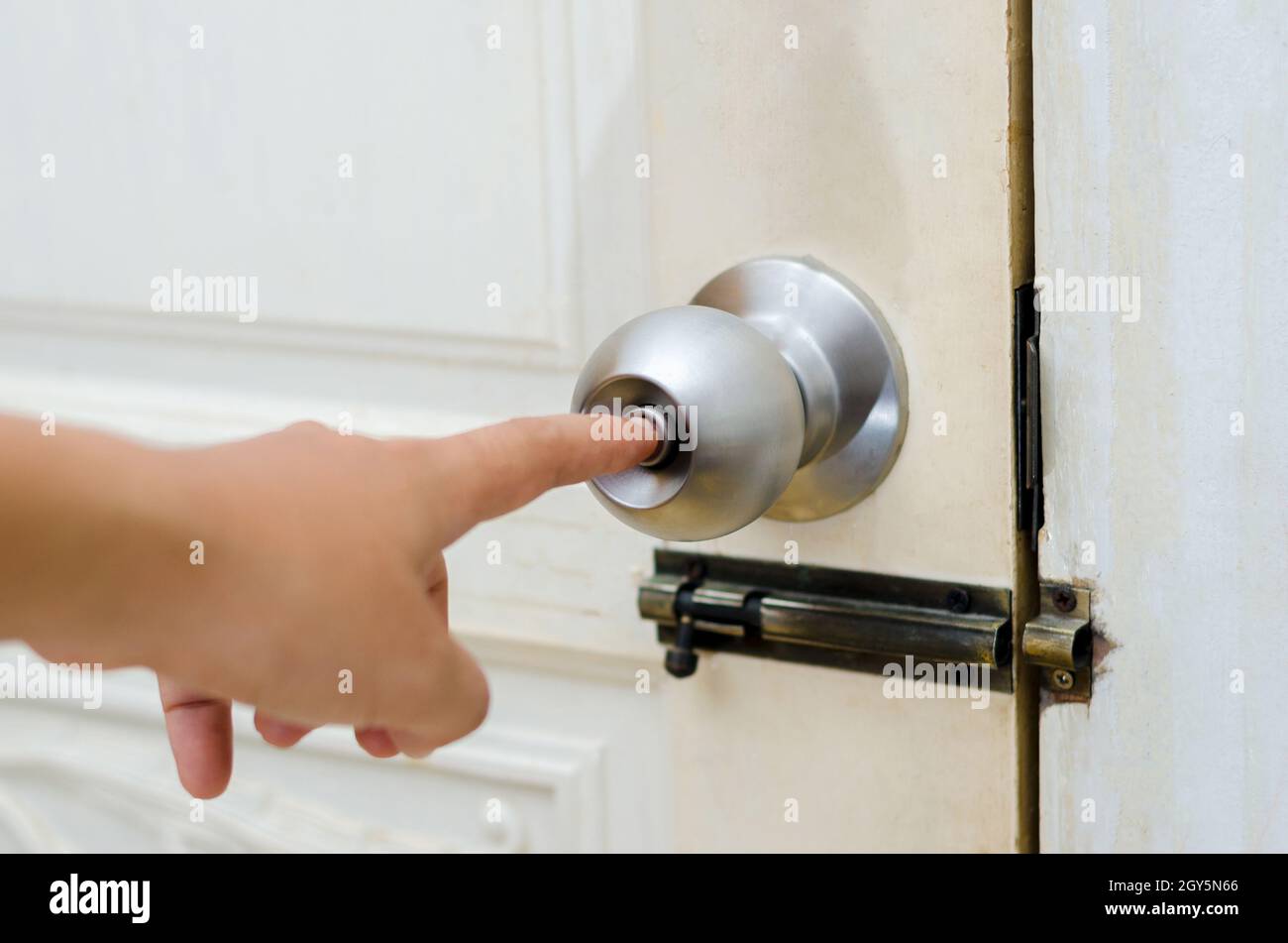 Knob door wooden door White stainless door knob or handle, hand knob ...