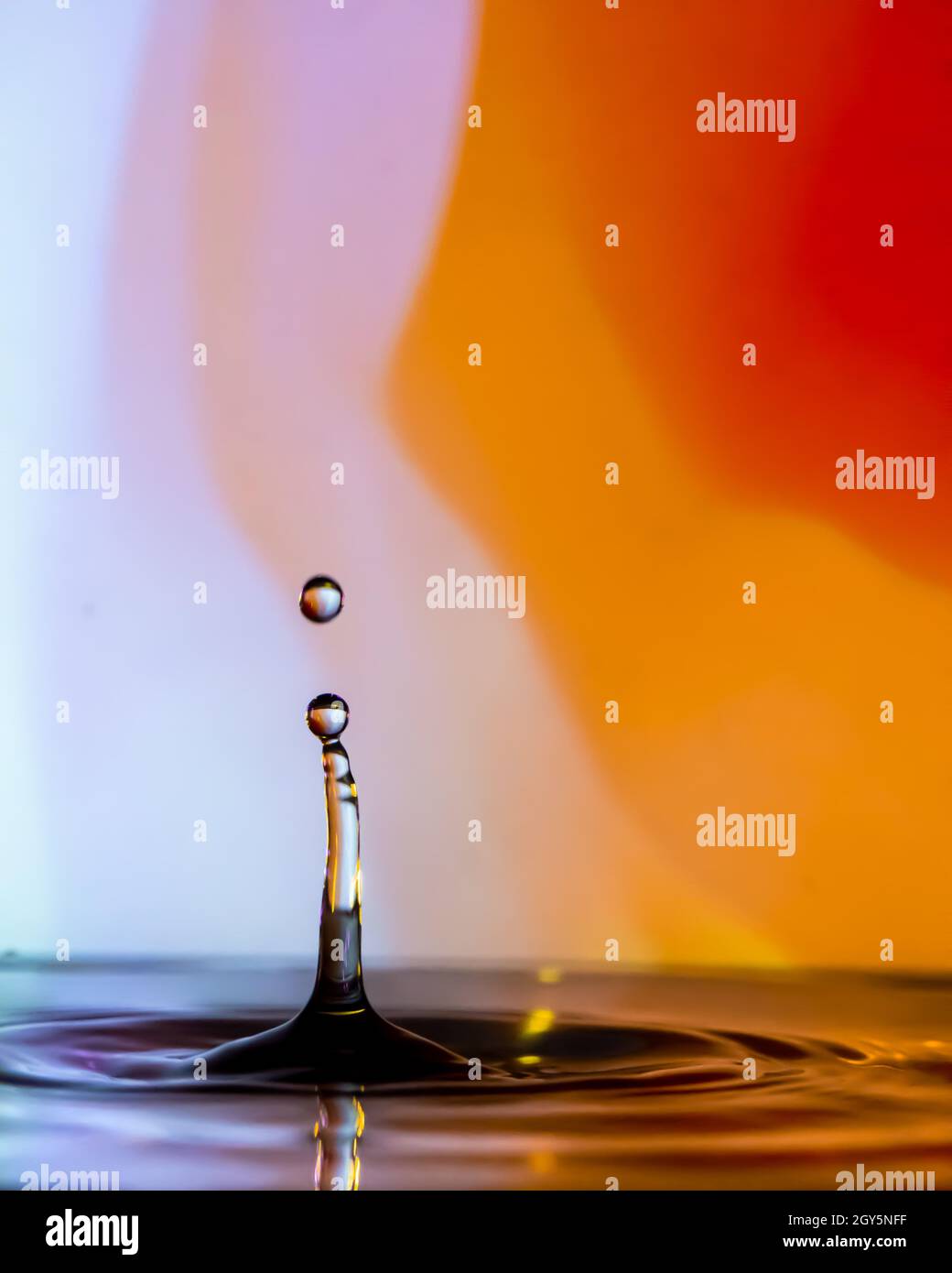 a water drop color background Stock Photo - Alamy