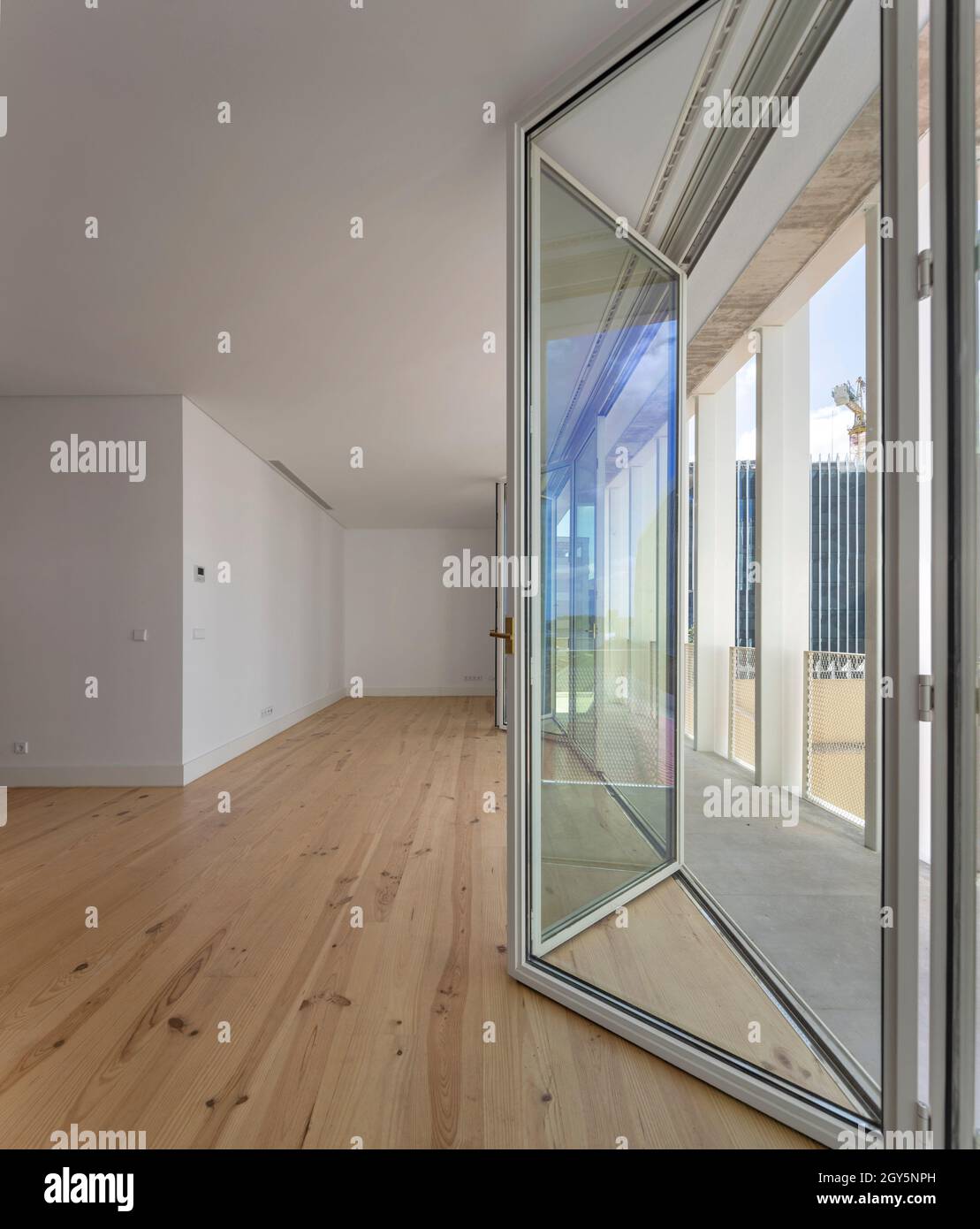 Interior view with concertina windows. Ribeira 11, Lisbon, Portugal ...