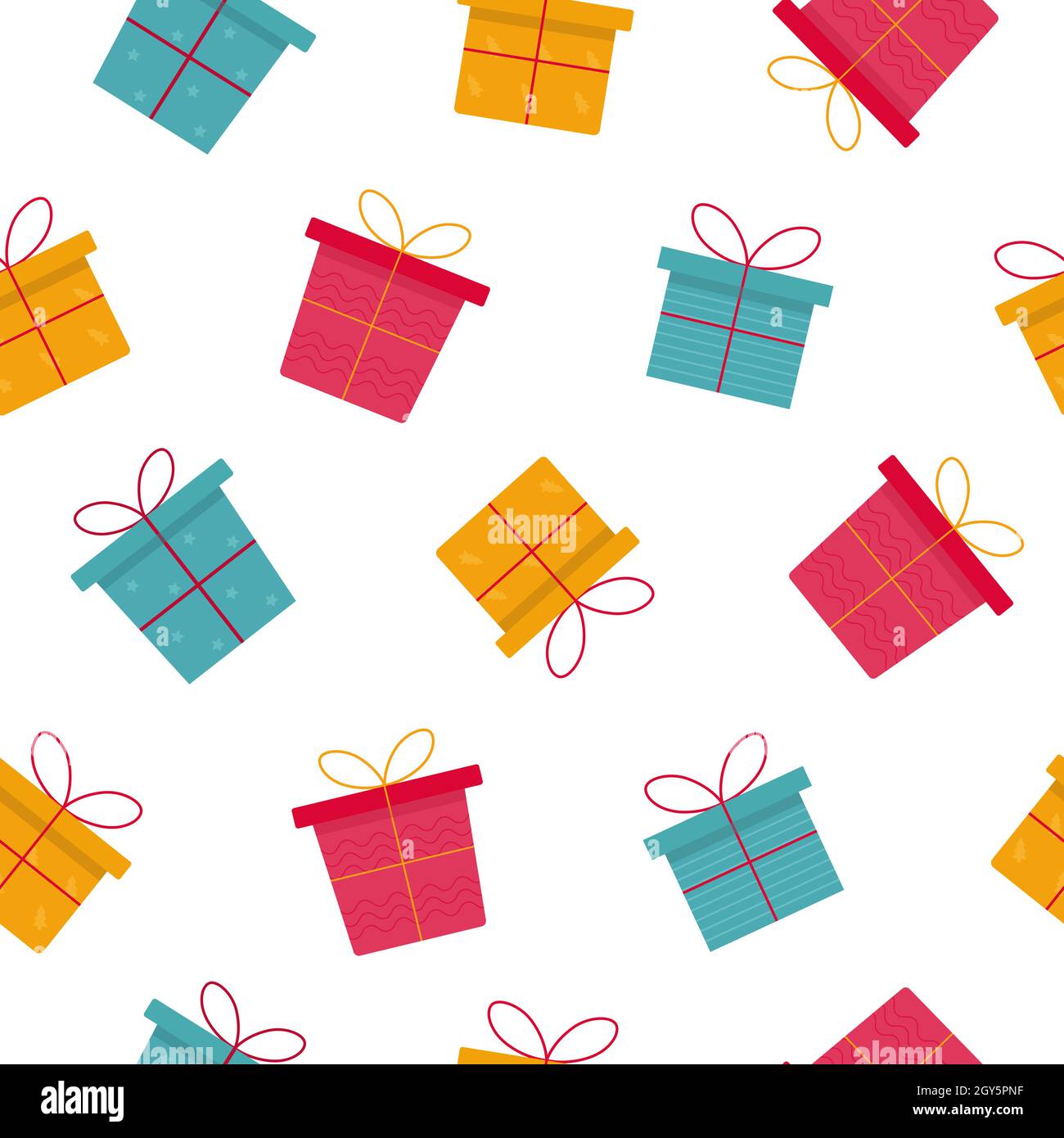 The colorful Christmas gifts seamless pattern art Stock Vector Image & Art - Alamy