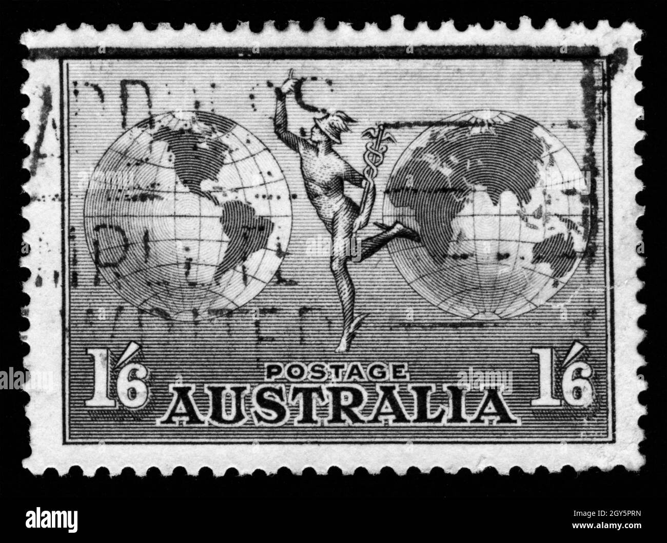 Old australia stamp Black and White Stock Photos & Images - Alamy