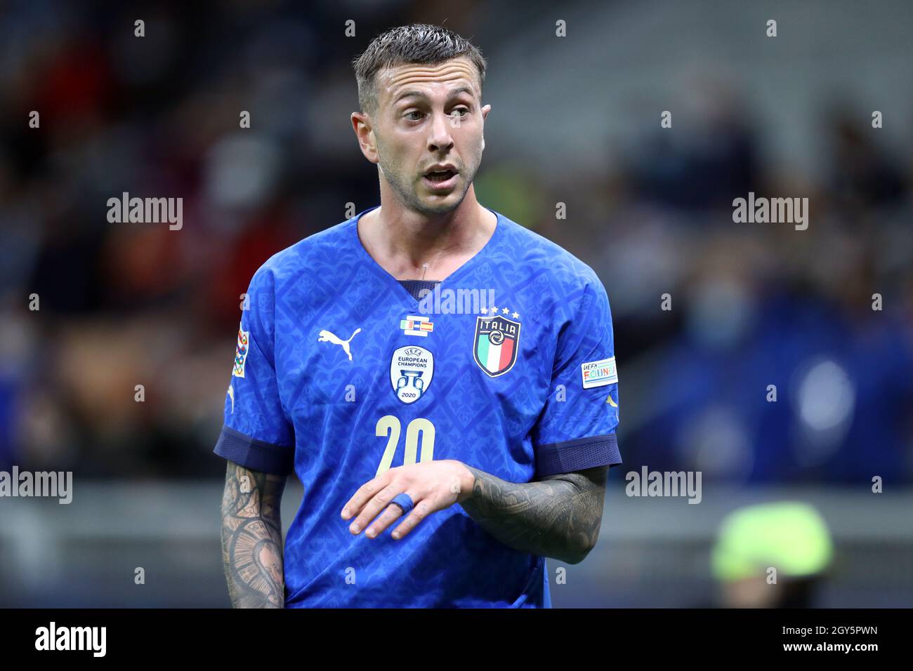 Federico Bernardeschi of Italy looks on during the Uefa Nations League ...