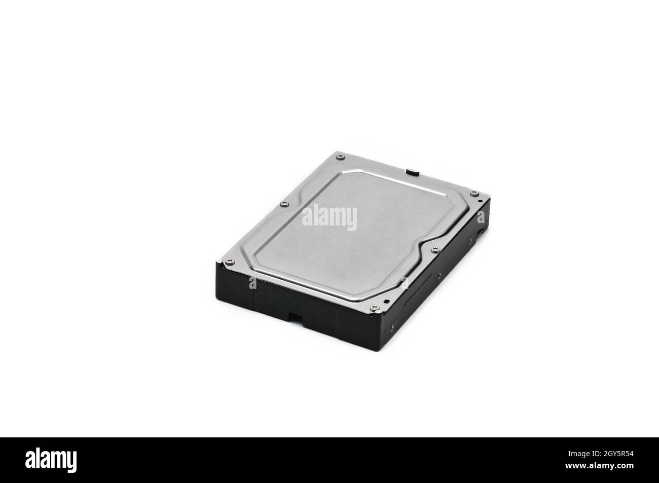 Internal parts of a hard disk on an isolated white background Stock ...