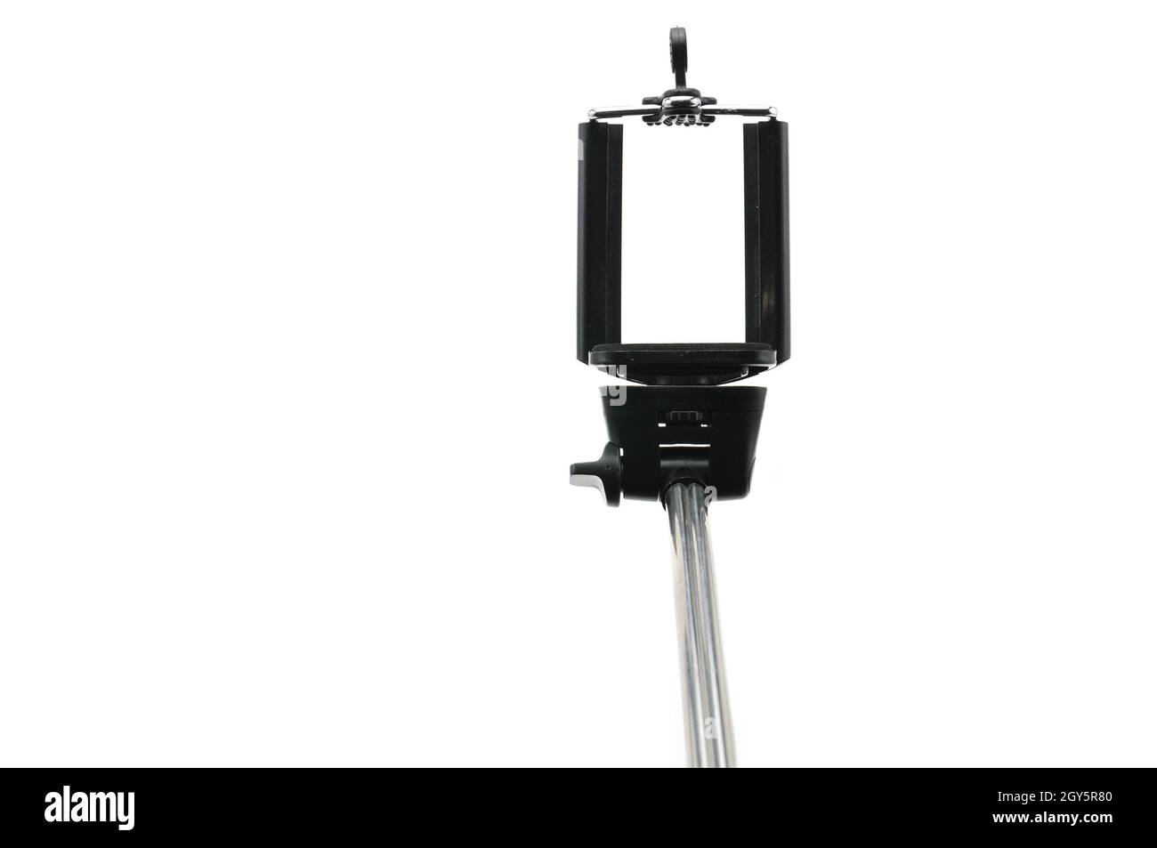 Extending monopod for selfie and smartphone for isolation from white ...