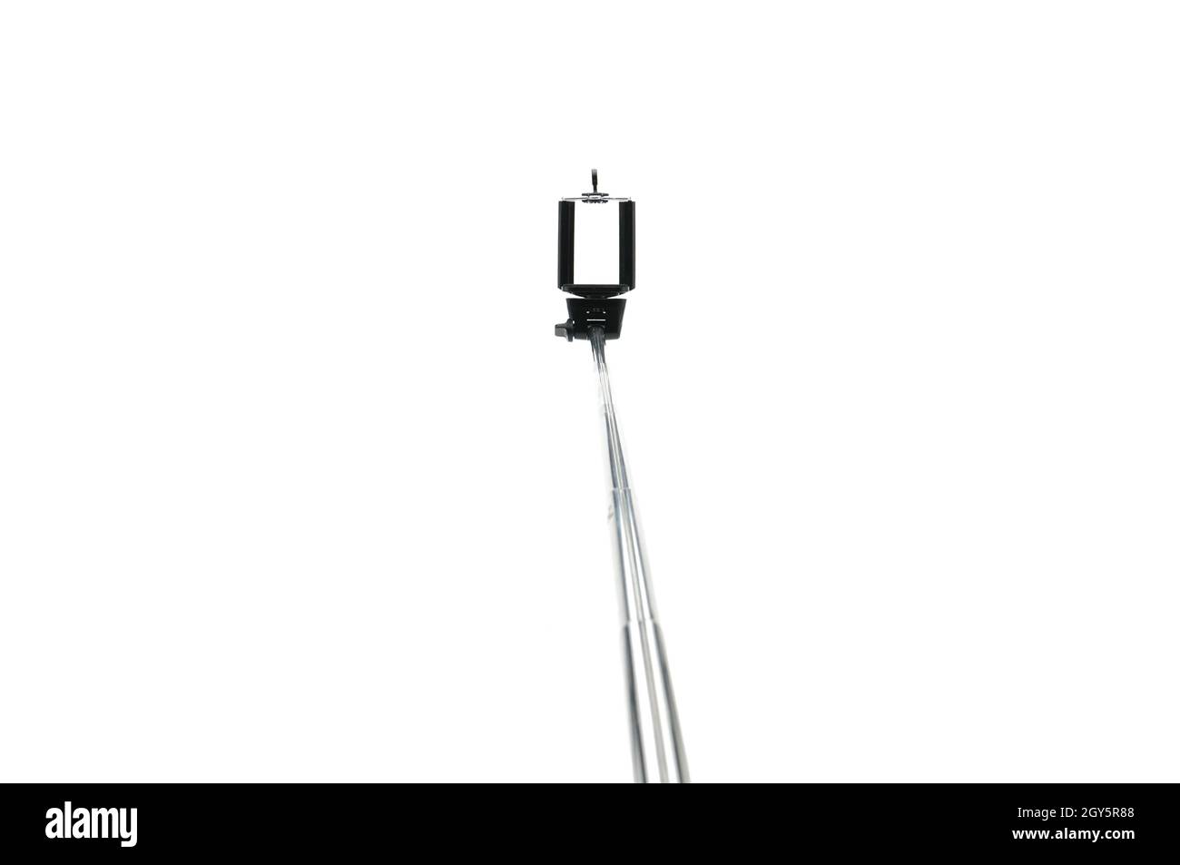 Extending monopod for selfie and smartphone for isolation from white ...
