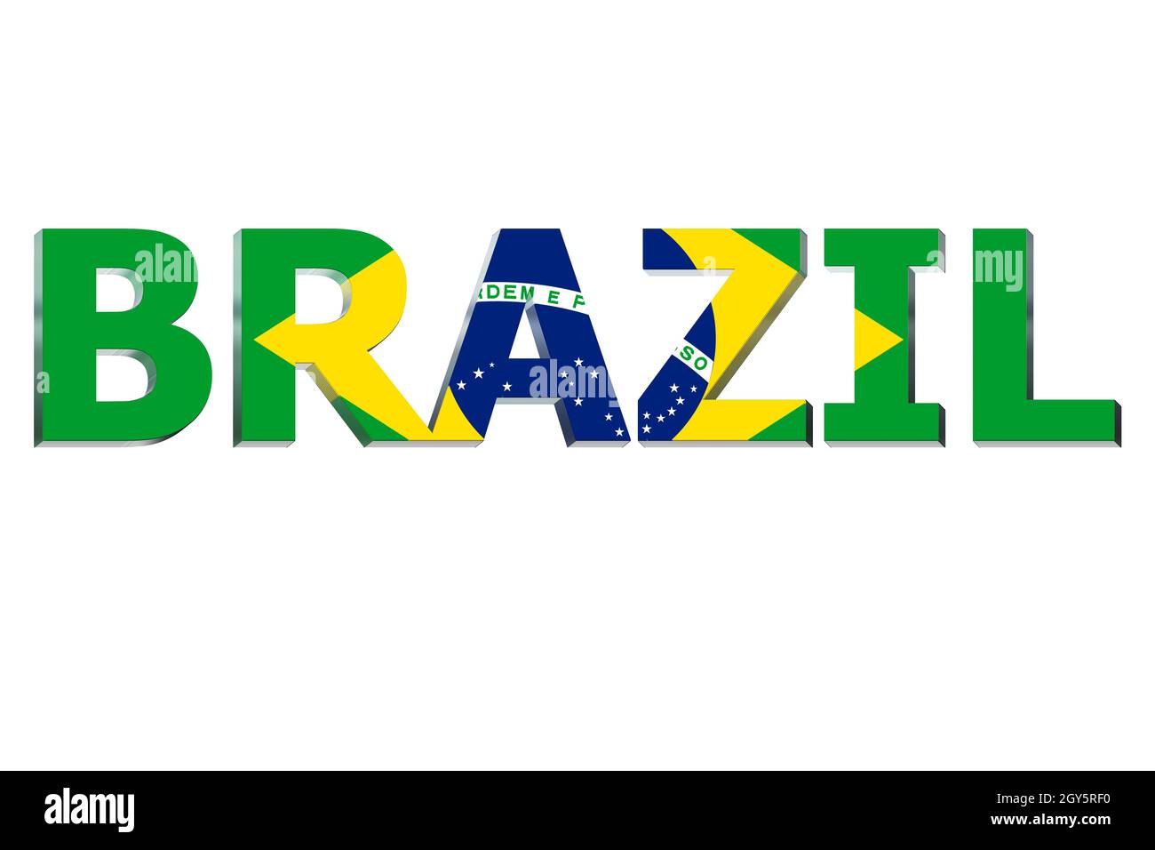 Flag of Brazil on a text background Stock Photo - Alamy
