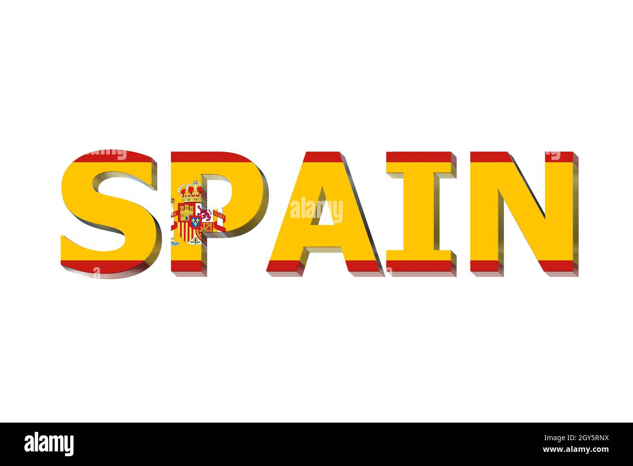 Flag of Spain on a text background Stock Photo - Alamy