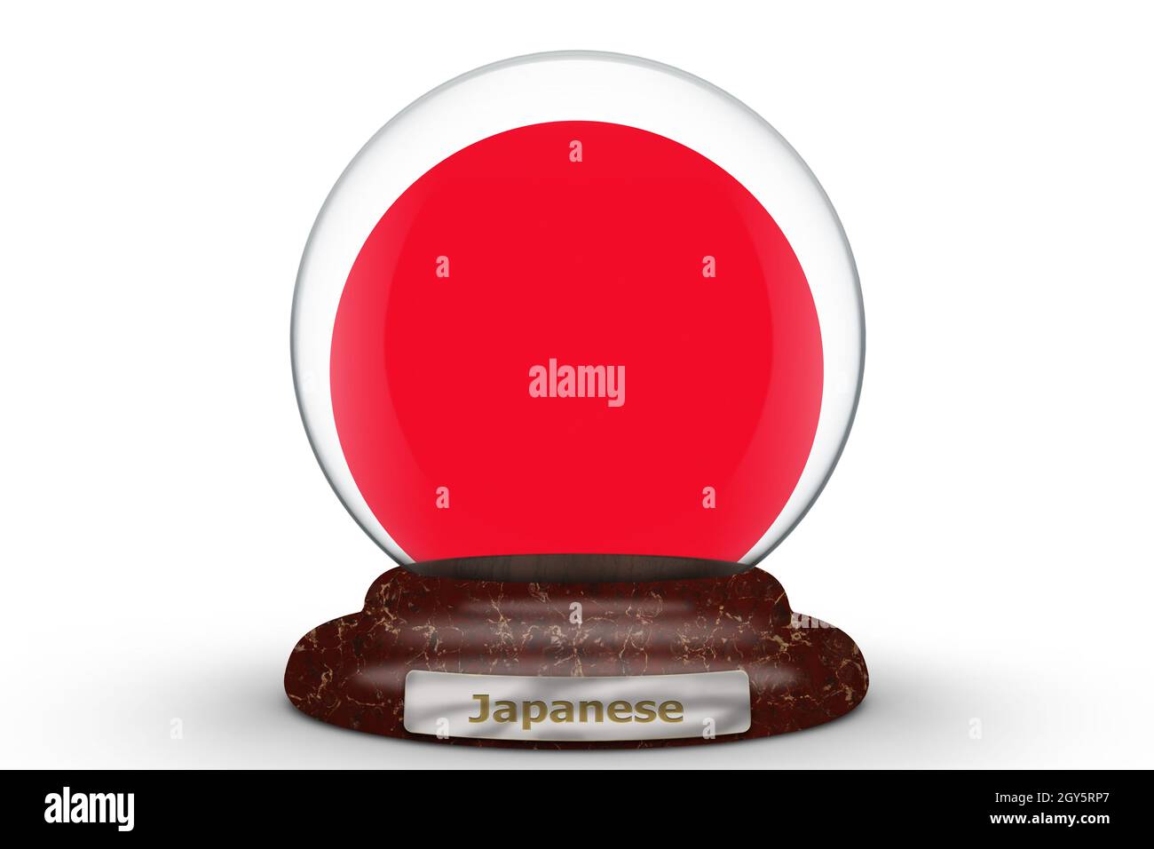 Flag of Japanese on a snow globe background Stock Photo - Alamy