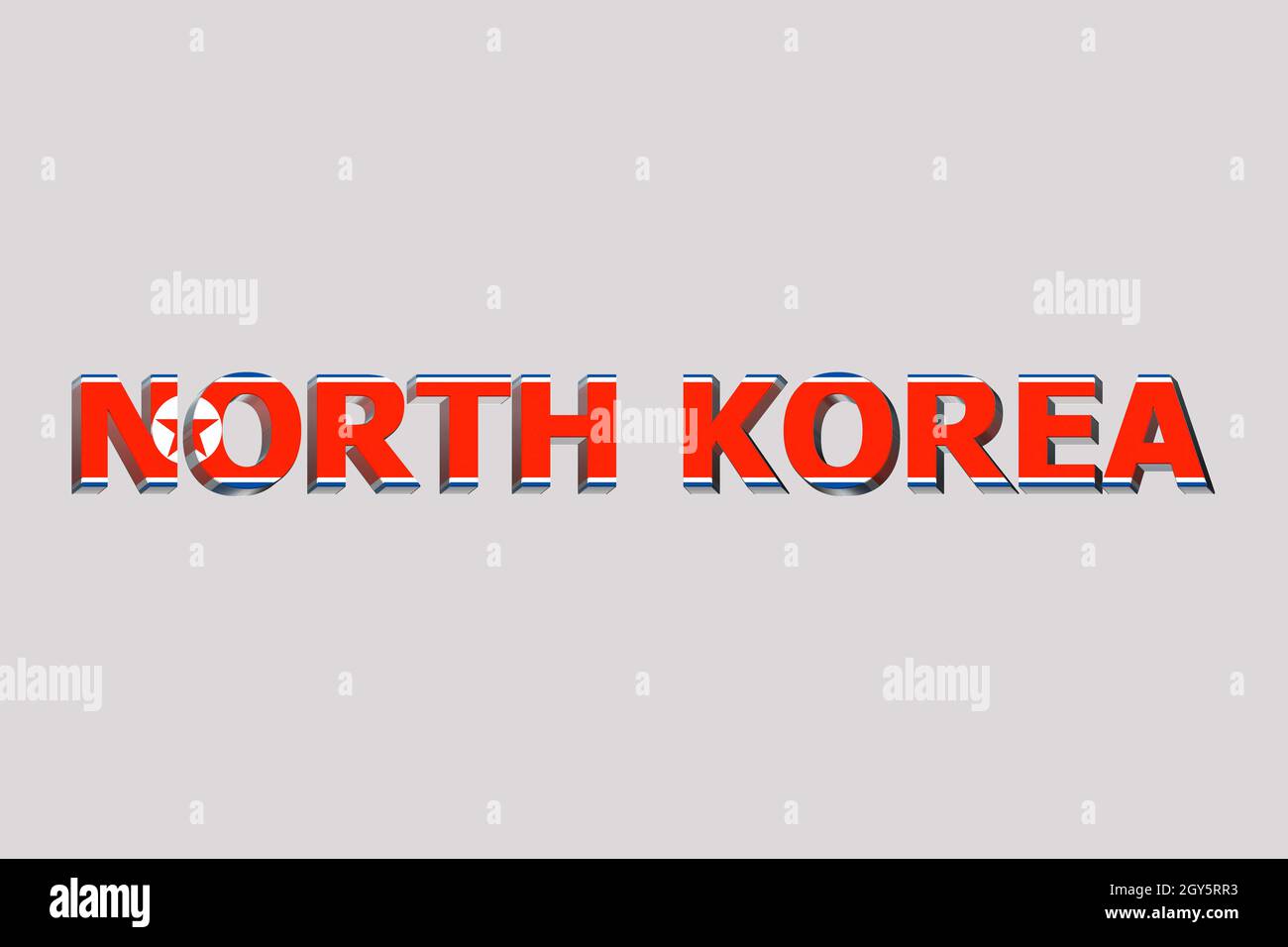 Flag of North Korea on a text background Stock Photo - Alamy