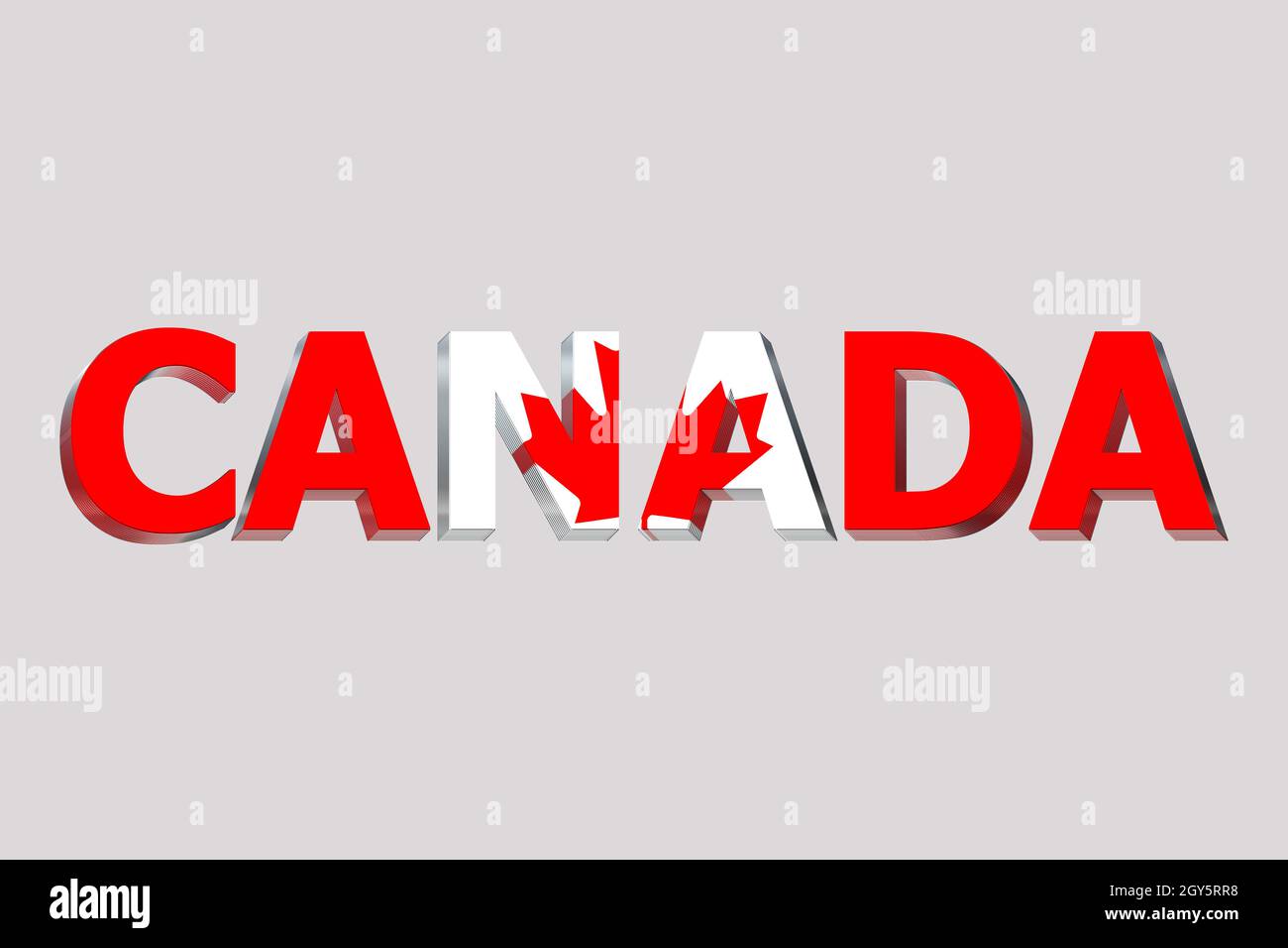 Flag of Canada on a text background Stock Photo - Alamy