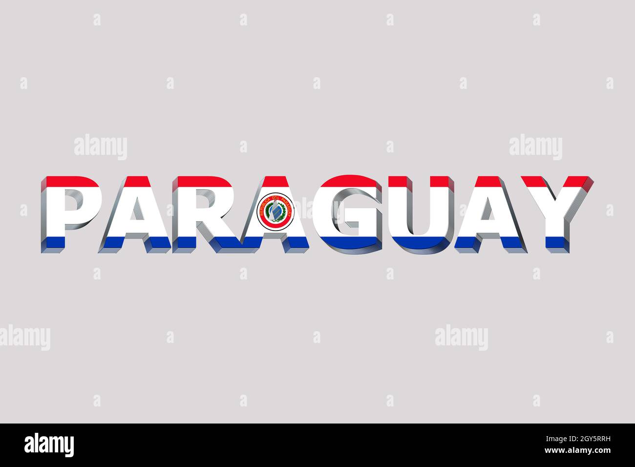 Flag of Paraguay on a text background Stock Photo - Alamy