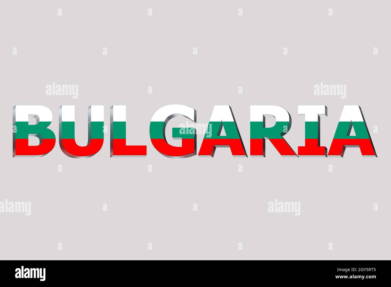 Flag of Bulgaria on a text background Stock Photo - Alamy
