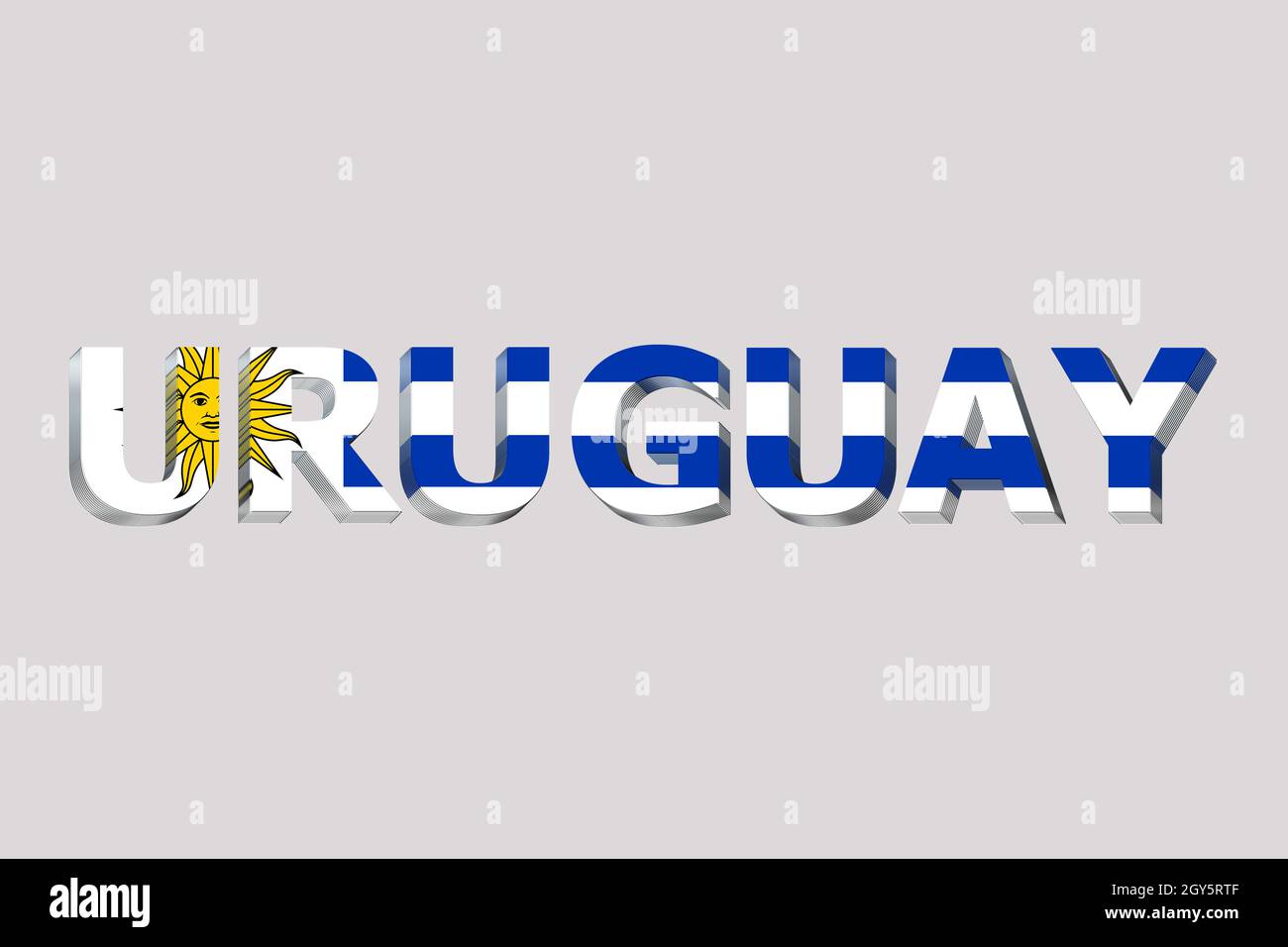 Flag of Uruguay on a text background Stock Photo - Alamy