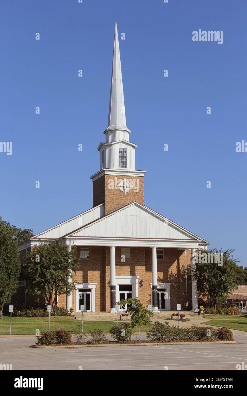 Small Rural Church With Blue Sky with Trees Stock Photo - Alamy