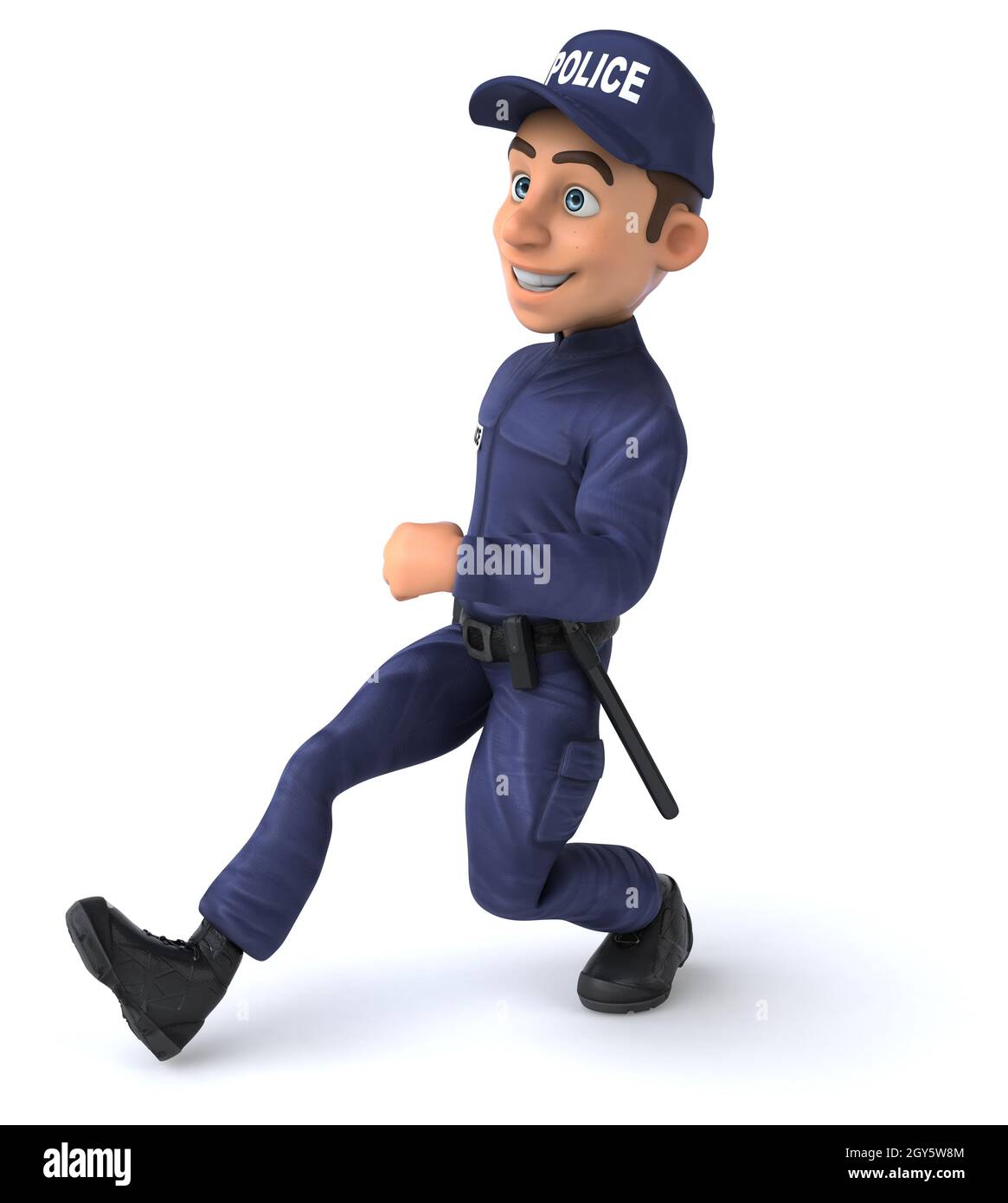 Fun 3D illustration of a cartoon Police Officer Stock Photo - Alamy