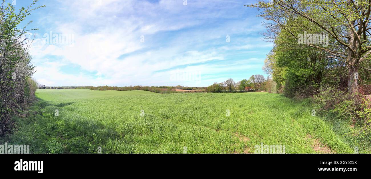 Beautiful high resolution panorama of a northern european country ...