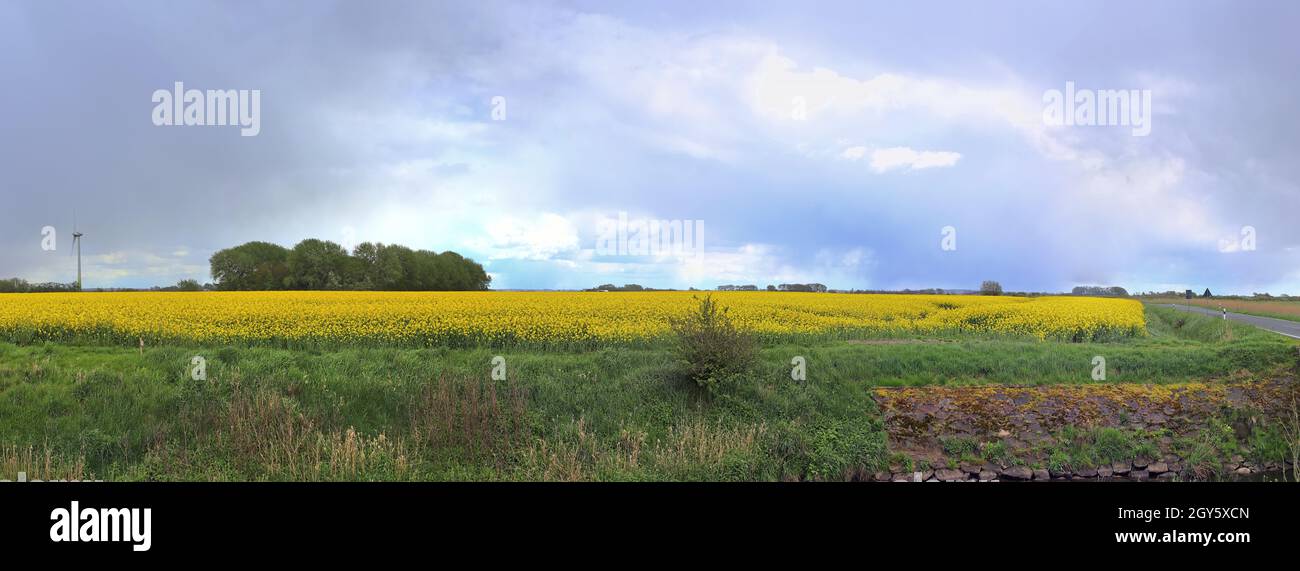 Beautiful high resolution panorama of a northern european country ...