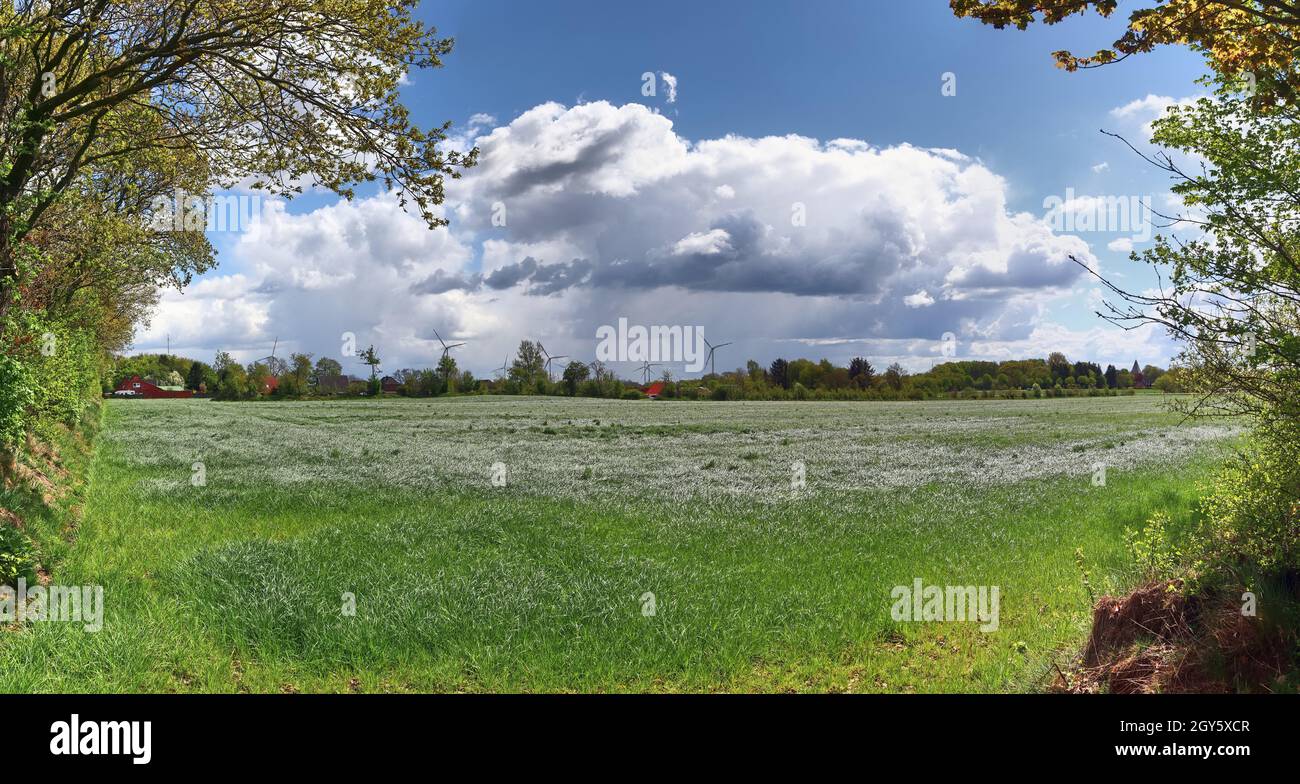 Beautiful high resolution panorama of a northern european country ...