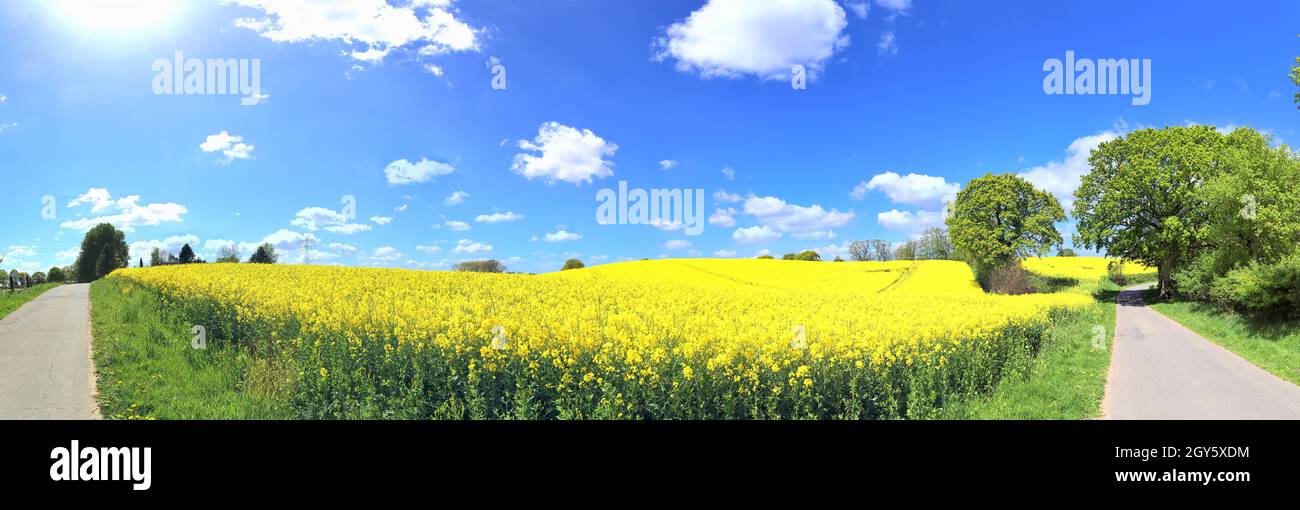 Beautiful high resolution panorama of a northern european country ...