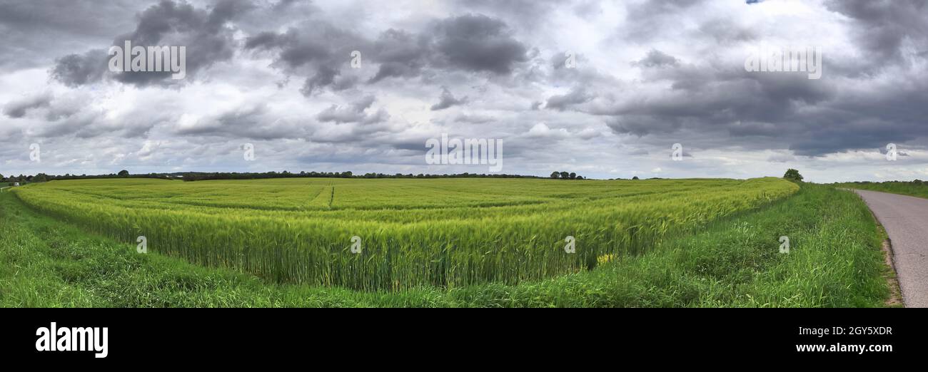 Beautiful high resolution panorama of a northern european country ...