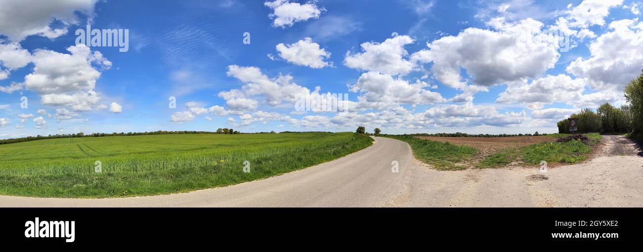 Beautiful high resolution panorama of a northern european country ...