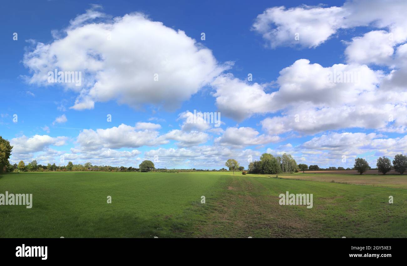 Beautiful high resolution panorama of a northern european country ...