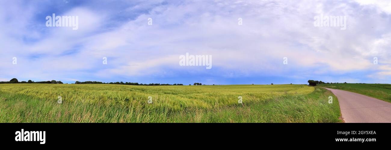 Beautiful high resolution panorama of a northern european country ...