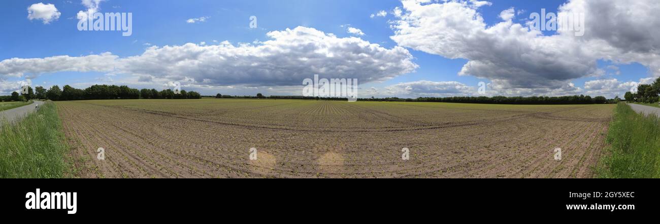 Beautiful high resolution panorama of a northern european country ...