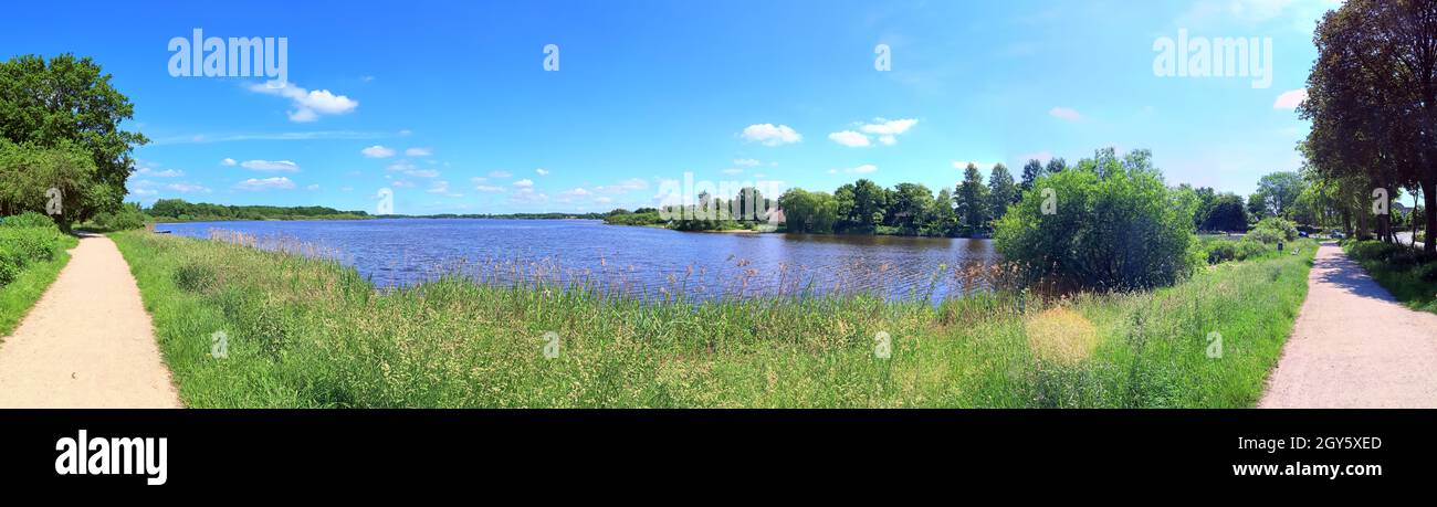 Beautiful high resolution panorama of a northern european country ...