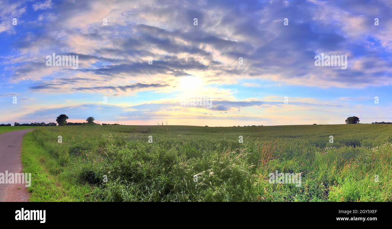 Beautiful high resolution panorama of a northern european country ...