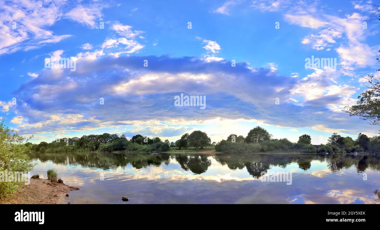 Beautiful high resolution panorama of a northern european country ...