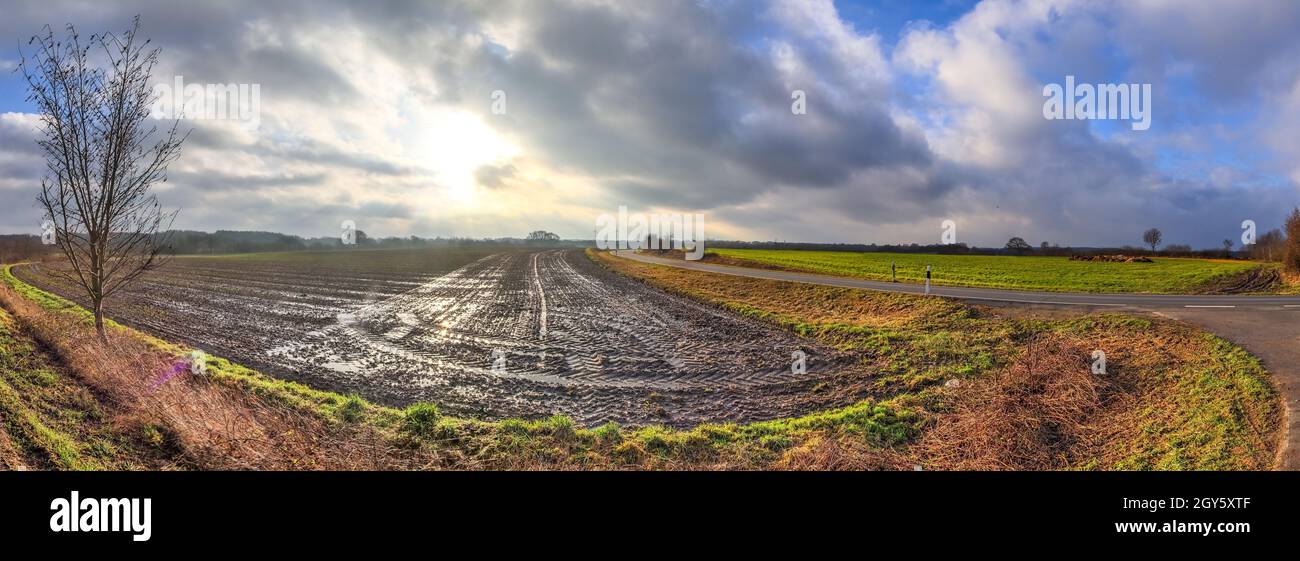 Beautiful high resolution panorama of a northern european country ...